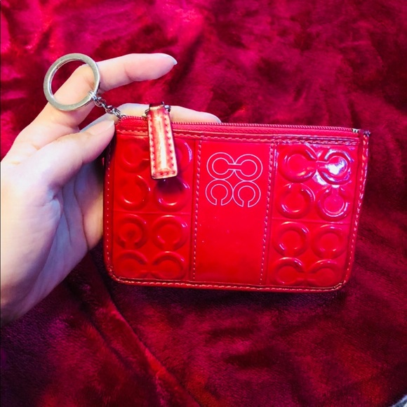 Coach | Accessories | Authentic Coach Key Ring With Zipper Pouch | Poshmark